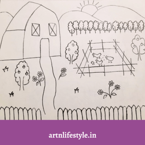 5 Simple farm drawing ideas